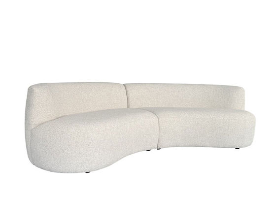 D28 Pure Fabric Sectional Couch Wooden Legs Two Piece Couch Set